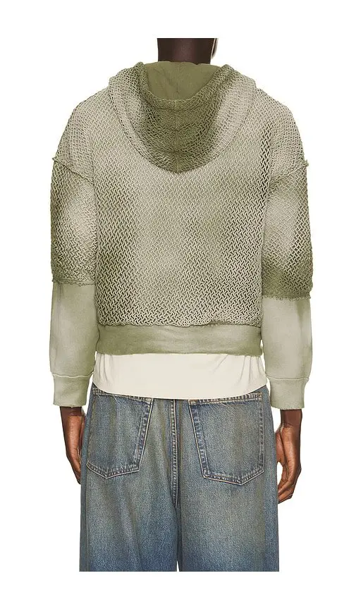STRIKE OIL Double Sleeve Net Zip Hoodie
