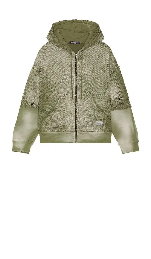 STRIKE OIL Double Sleeve Net Zip Hoodie