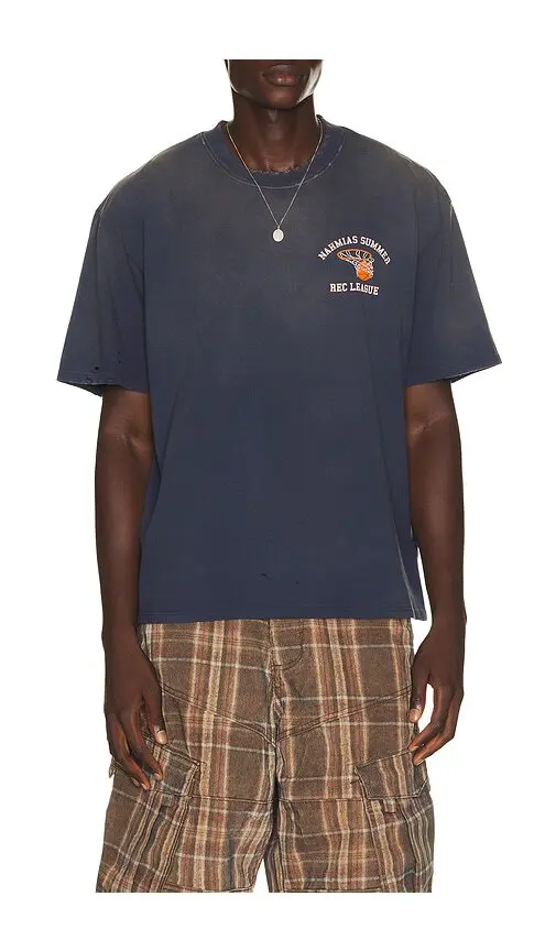 NAHMIAS Rec League Boxy Tee In Blue