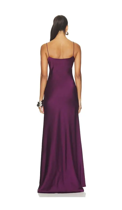 Alejandra Alonso Rojas Bias Slip Gown In Purple