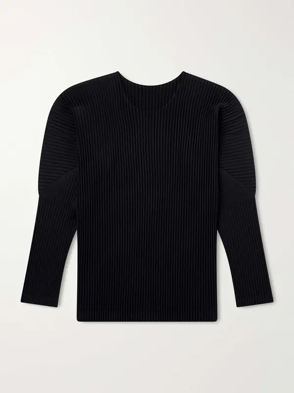 Issey Miyake Pleated T-shirt - Black