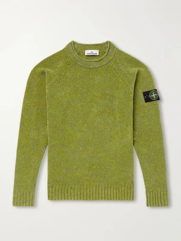Stone Island Cotton-mouliné Sweater - Green