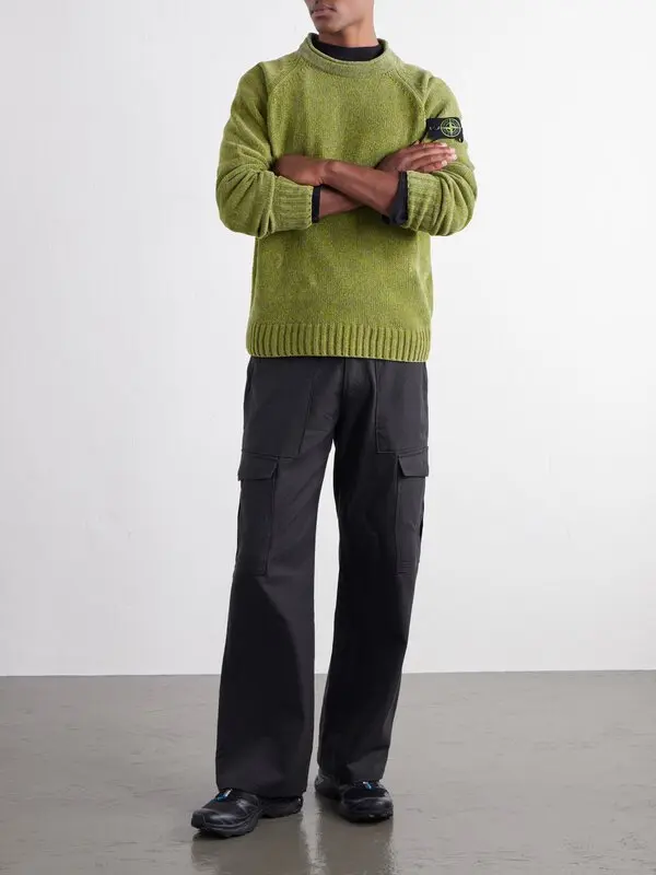 Stone Island Cotton-mouliné Sweater - Green