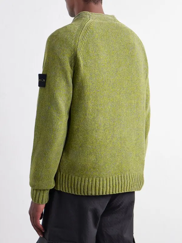Stone Island Cotton-mouliné Sweater - Green