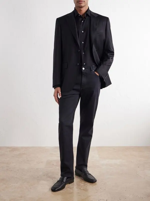 Zegna Cotton And Silk-blend Twill Shirt