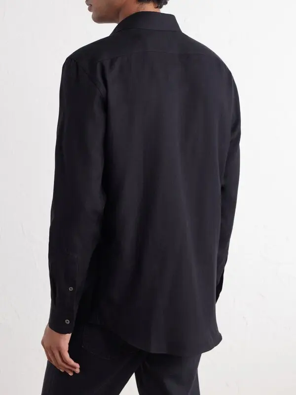 Zegna Cotton And Silk-blend Twill Shirt