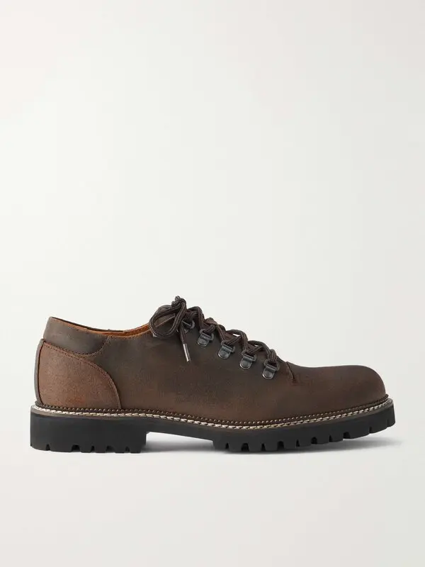 Mr P. Leather Derby Shoes - Brown
