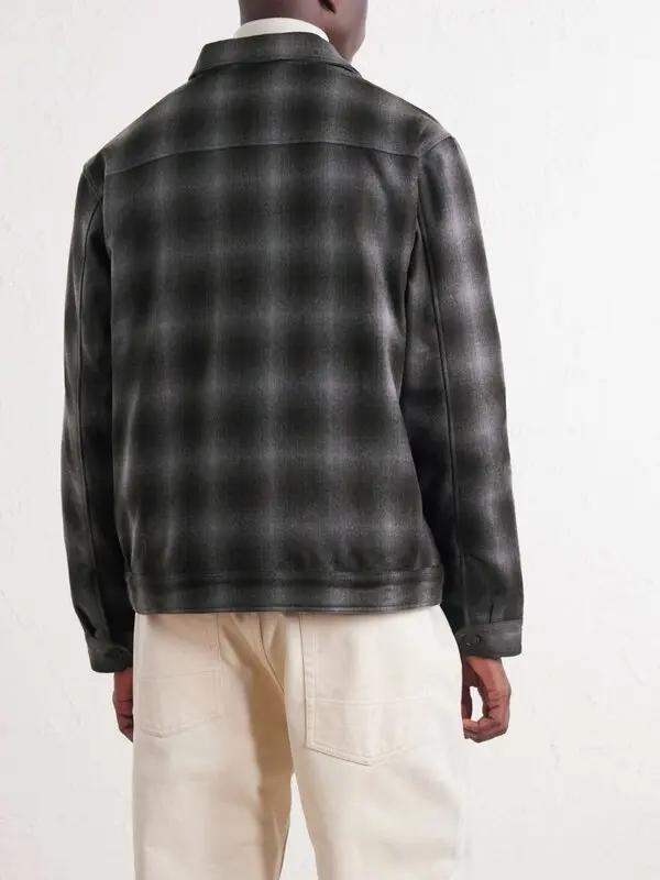 Mr P. Checked Virgin Wool Zip-up Jacket