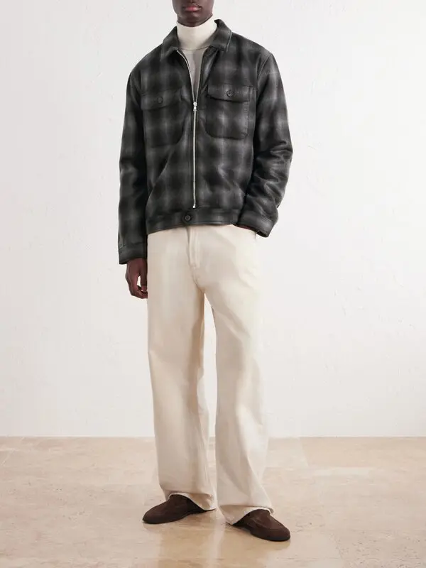 Mr P. Checked Virgin Wool Zip-up Jacket