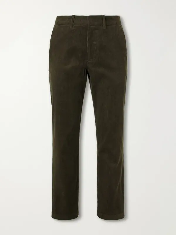 Mr P. Slim-fit Straight-leg Cotton-corduroy Trousers