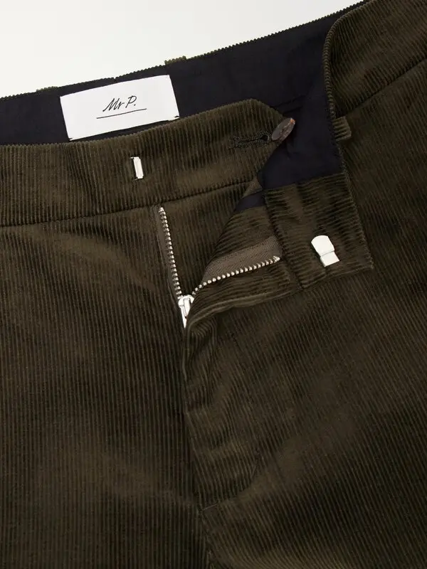 Mr P. Slim-fit Straight-leg Cotton-corduroy Trousers