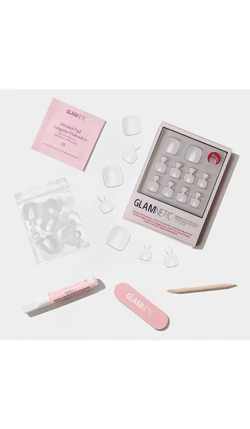GLAMNETIC Hailey Press-on Toenails In White