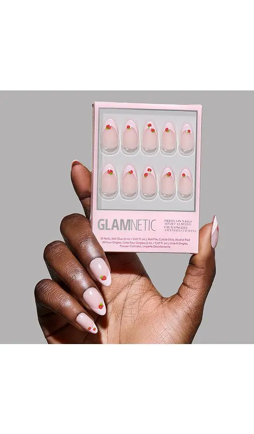 GLAMNETIC Strawberry Bits Press-on Nails In Pink