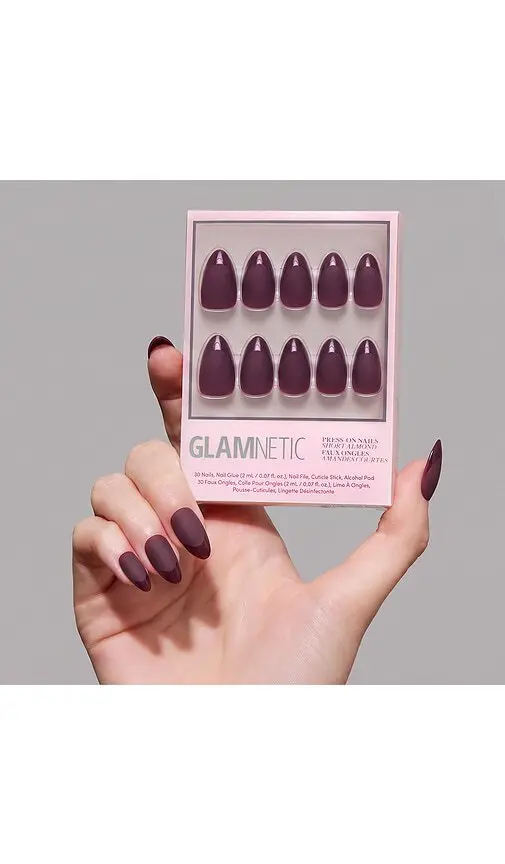 GLAMNETIC Merlot Short Almond In Burgundy
