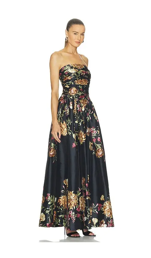 Hemant & Nandita Ruched Long Dress