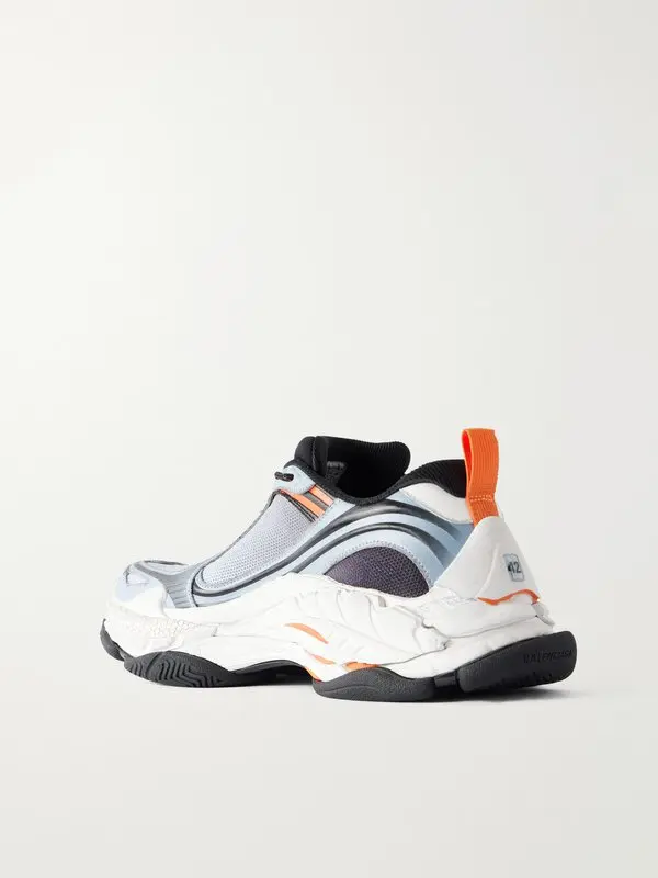 Balenciaga Triple S.2 Rubber-trimmed Mesh Sneakers - Blue