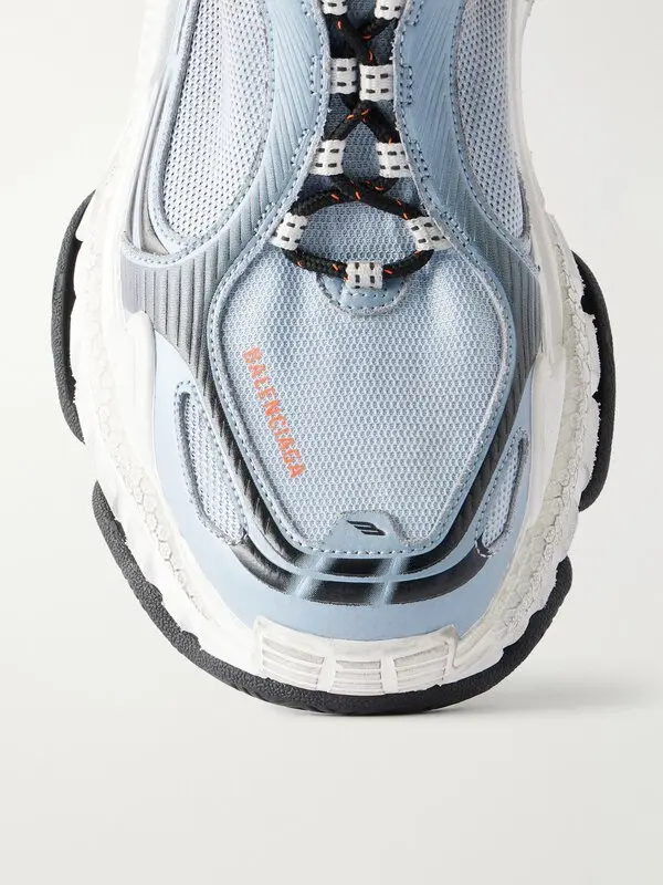 Balenciaga Triple S.2 Rubber-trimmed Mesh Sneakers - Blue