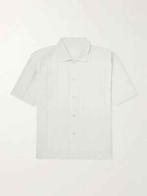 Issey Miyake Edge Pleated Shirt - White