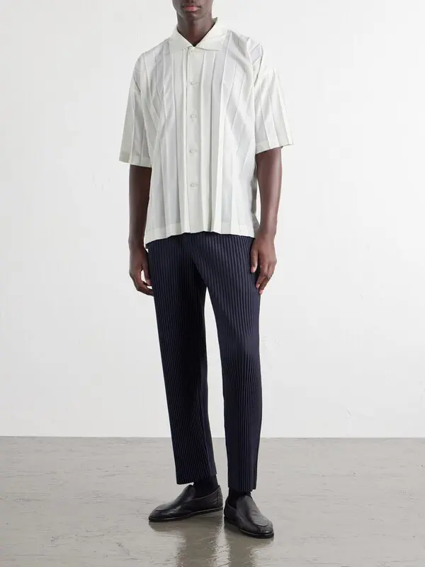 Issey Miyake Edge Pleated Shirt - White