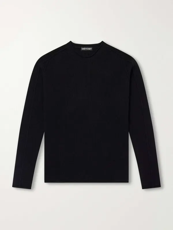 CASEY CASEY Merino Wool And Cashmere-blend Sweater - Black
