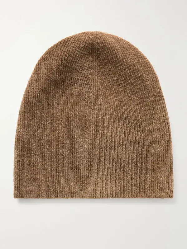 Gabriela Hearst Spire Ribbed Silk Beanie - Brown