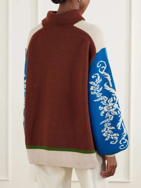 ALEMAIS Lasso Embroidered Merino Wool Sweater