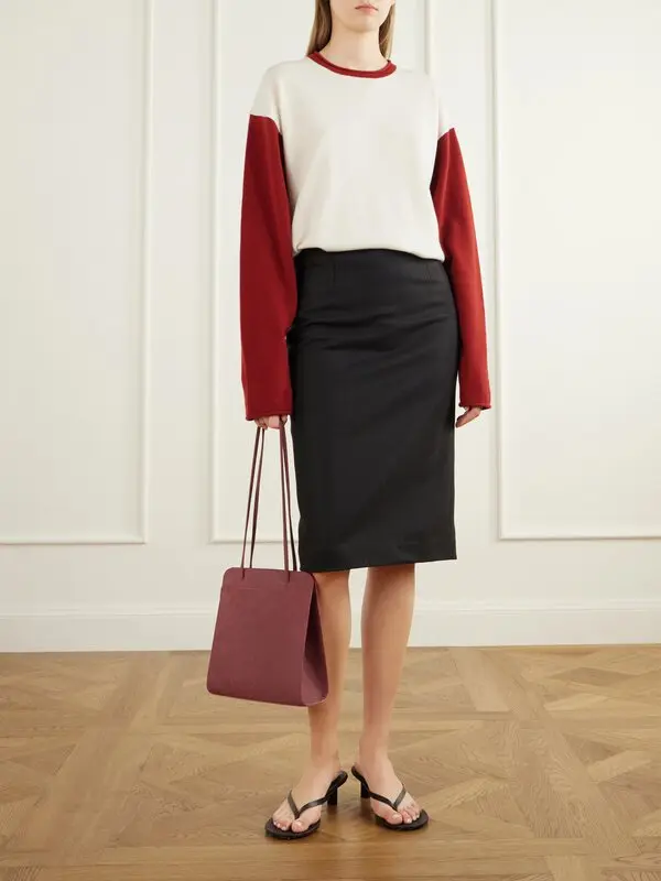 FANE Lisse Suede Tote - Red