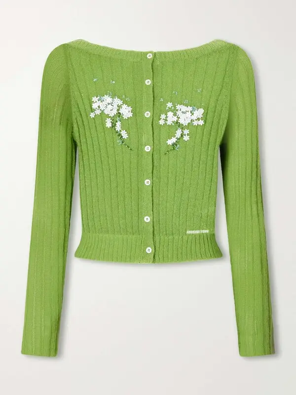 SHUSHU/TONG Embellished Knitted Cardigan