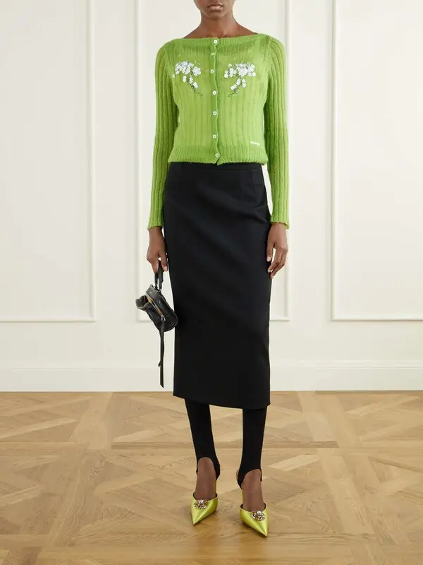 SHUSHU/TONG Embellished Knitted Cardigan
