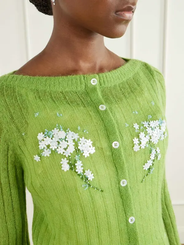 SHUSHU/TONG Embellished Knitted Cardigan