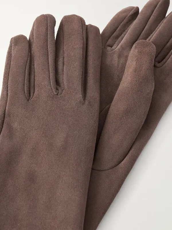 Nour Hammour Long Suede Gloves