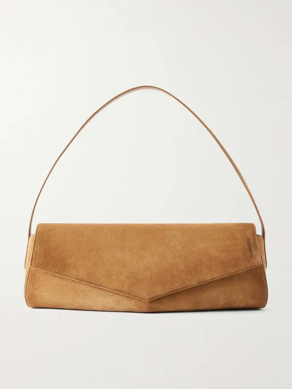 JIL SANDER Kante Suede Shoulder Bag