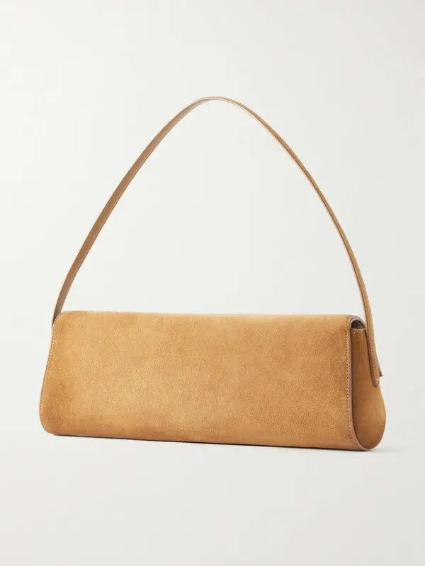 JIL SANDER Kante Suede Shoulder Bag