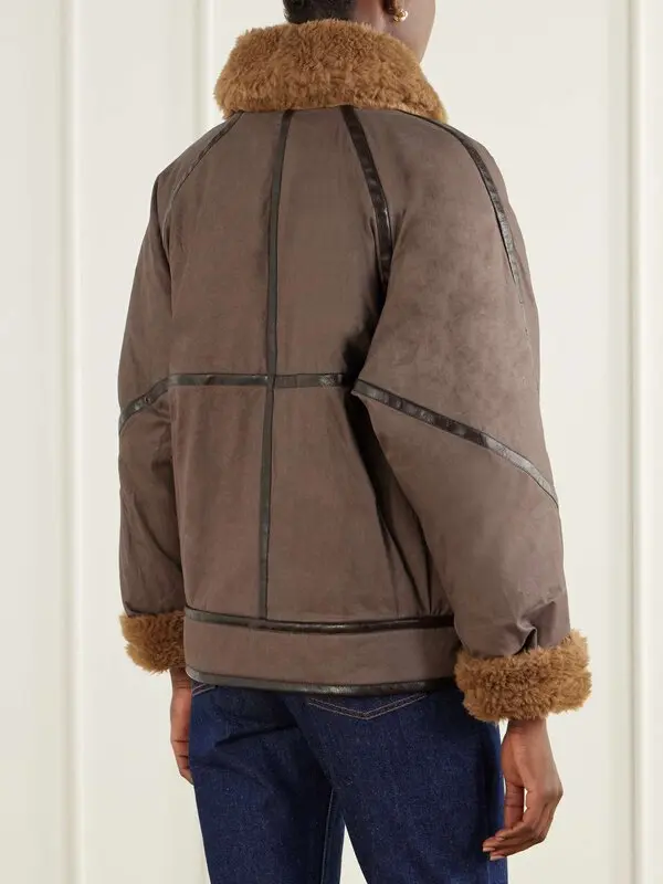 MARANT ETOILE Olinka Plush-trimmed Shell Coat