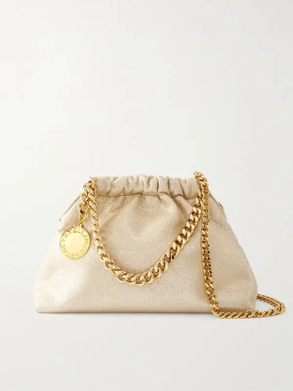 Stella McCartney Falabella Mini Drawstring Bag - Gold