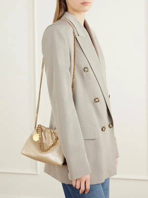 Stella McCartney Falabella Mini Drawstring Bag - Gold