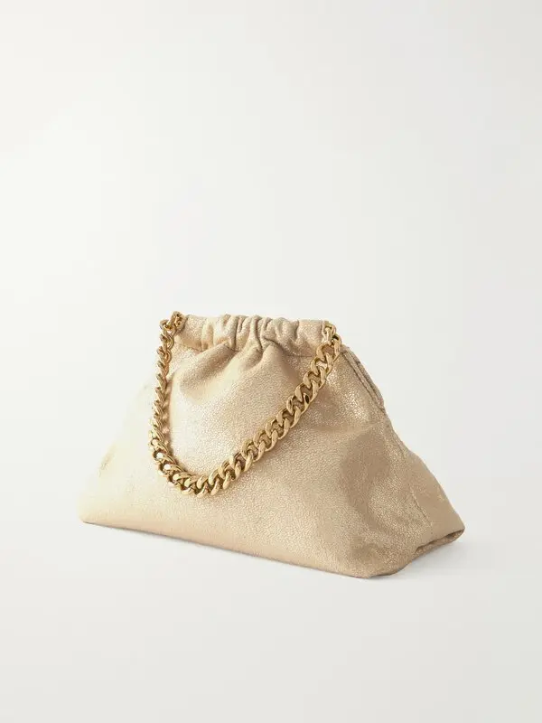 Stella McCartney Falabella Mini Drawstring Bag - Gold