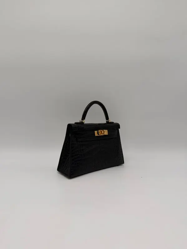 Hermès Mini Kelly Matte Alligator Gold Hardware