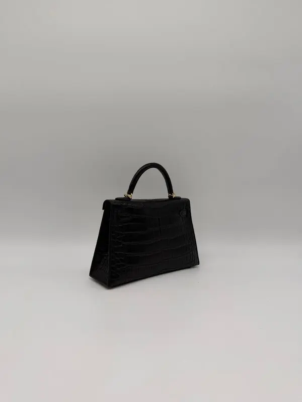 Hermès Mini Kelly Matte Alligator Gold Hardware