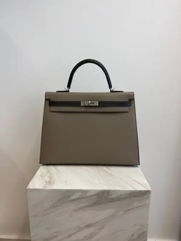 Hermès Kelly Hss Gris Asphalte/ Graphite Epsom Brushed Palladium Hardware