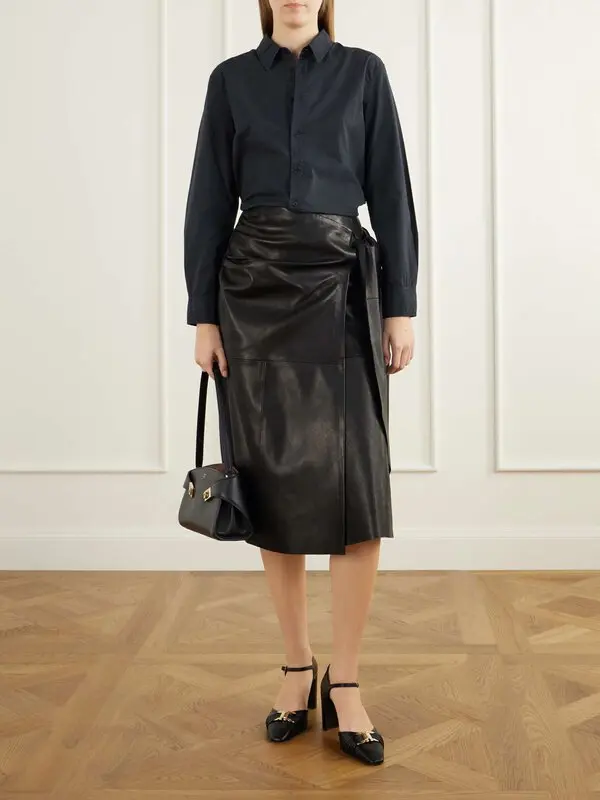 FERRAGAMO Migea 70 Buckle-detailed Leather Pumps