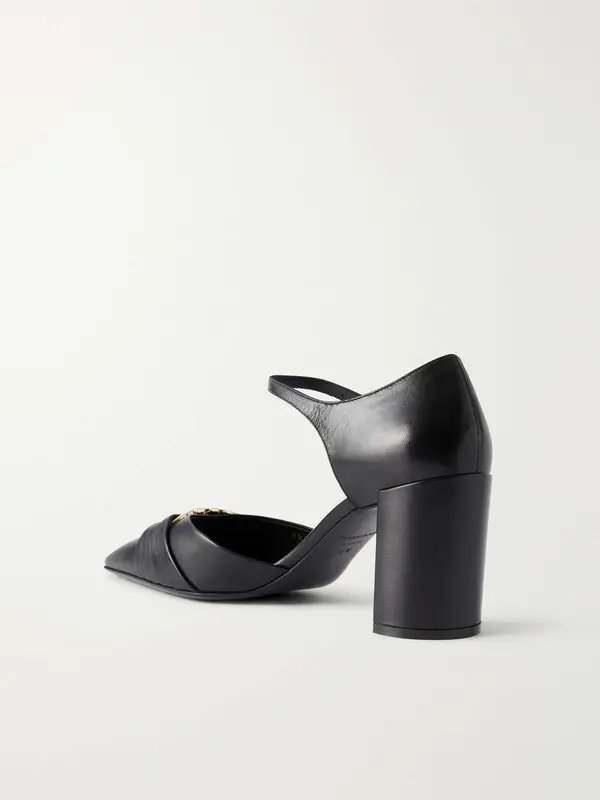 FERRAGAMO Migea 70 Buckle-detailed Leather Pumps