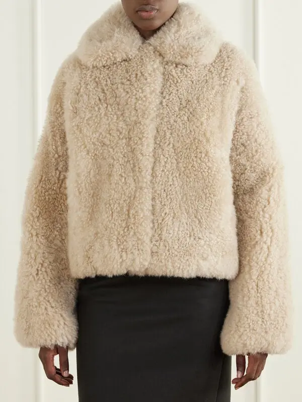 YVES SALOMON Shearling Jacket - Neutrals