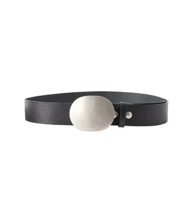 NILI LOTAN Wayne Leather Belt - Black