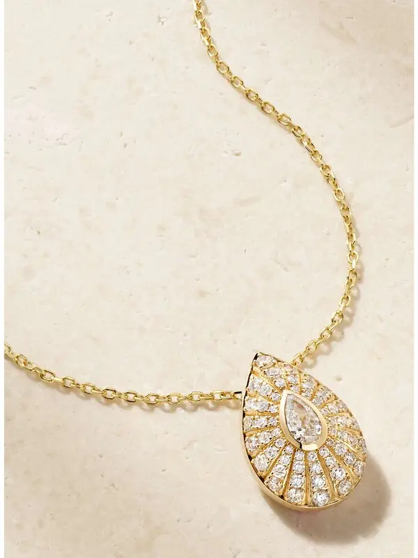 L'ATELIER NAWBAR Bond Drop 18-karat Diamond Pendant Necklace - Gold