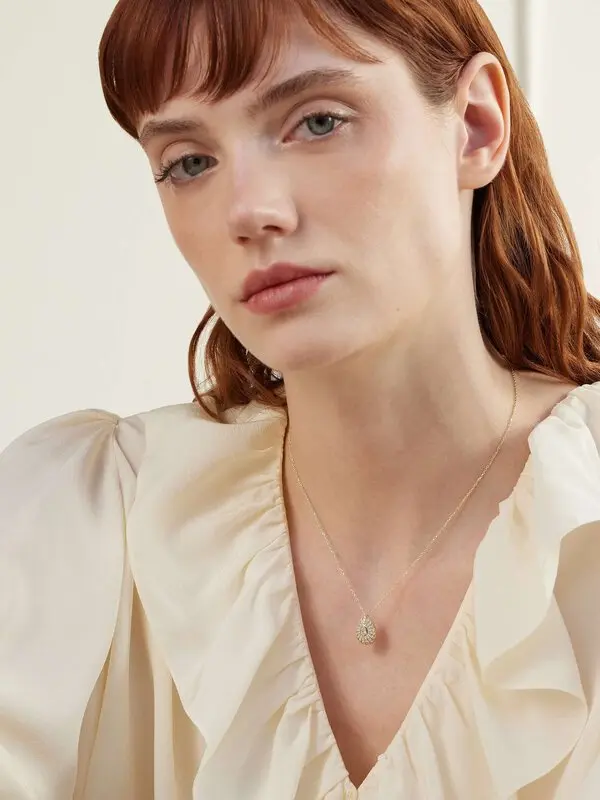 L'ATELIER NAWBAR Bond Drop 18-karat Diamond Pendant Necklace