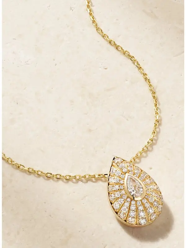 L’ATELIER NAWBAR Bond Drop 18-karat Diamond Pendant Necklace - Gold