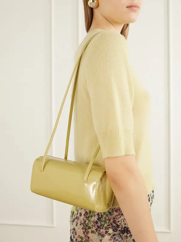 FANE Patent Leather Shoulder Bag - Green