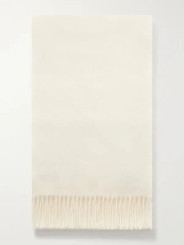 Johnstons Of Elgin Fringed Cashmere Scarf - Neutrals
