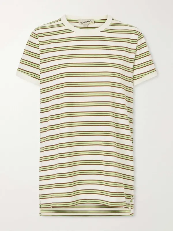 SANDERLAK Striped Cotton-jersey T-shirt